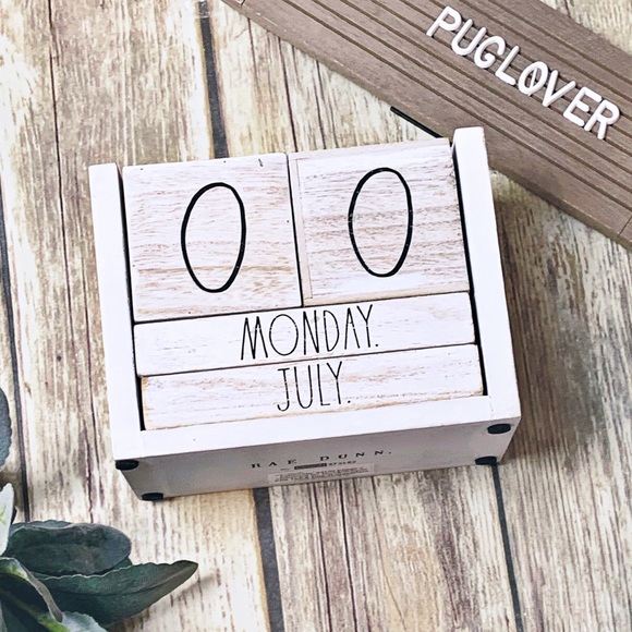 Rae Dunn | Accessories | Rae Dunn Wood Block Perpetual Calendar | Poshmark